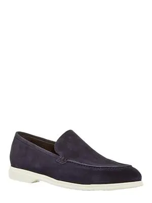 To Boot New York Cassidy Moc Toe Loafers - Navy Suede
