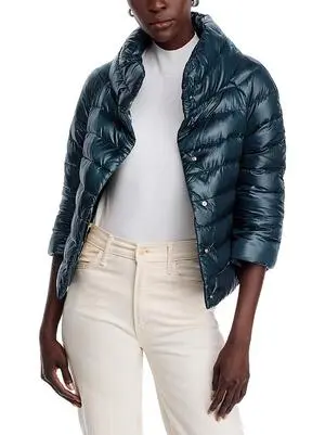 Herno HERNO Sofia Iconico Cropped Puffer Coat Jade