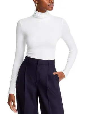 Majestic Filatures Soft Touch Long Sleeve Turtleneck Blanc
