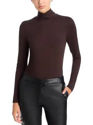 Majestic Filatures Soft Touch Long Sleeve Turtleneck - Coffee