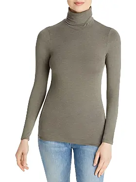 Majestic Filatures Soft Touch Long Sleeve Turtleneck Militaire