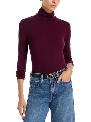 Majestic Filatures Soft Touch Long Sleeve Turtleneck Prune