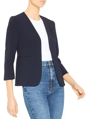 Theory Lindraya Admiral Crepe Blazer - Deep Navy