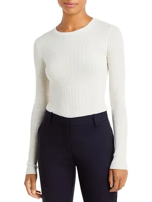 Theory Theory Mirzi B Merino Wool Top Ivory