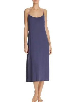 Natori Shangri La Knit Gown - Heather Navy Blue