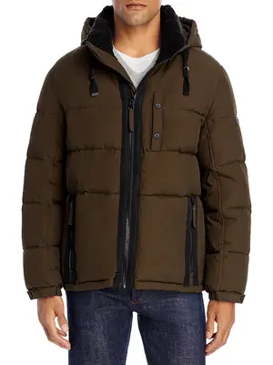 Andrew Marc Marc New York Hubble Puffer Coat Olive