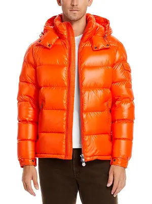 Moncler Maya Down Puffer Jacket Orange