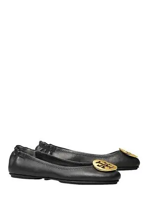 Tory Burch Minnie Travel Ballet Flats - Perfect Black/gold