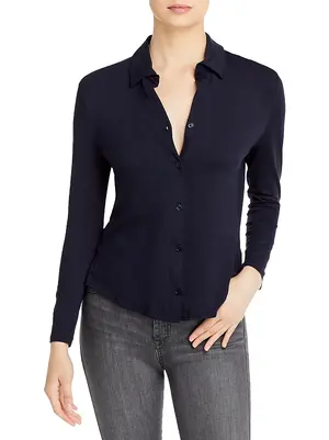 Majestic Filatures Soft Touch Knit Shirt Marine