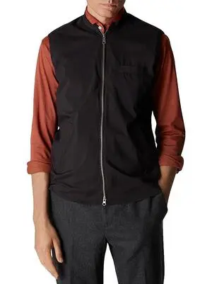 Eton Water Repellent Slim Fit Wind Vest - Black
