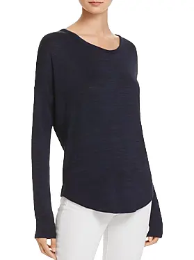 Rag & Bone Rag & Bone Hudson Long-Sleeve Tee Navy