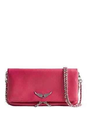 Zadig&Voltaire Rock Leather Shoulder Bag - Podium Silver