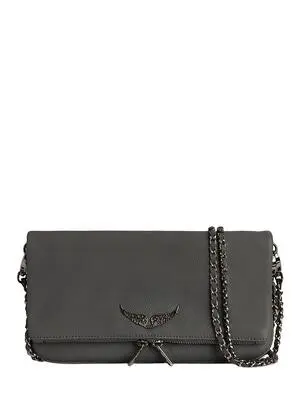 Zadig&Voltaire Rock Leather Shoulder Bag - Road Silver