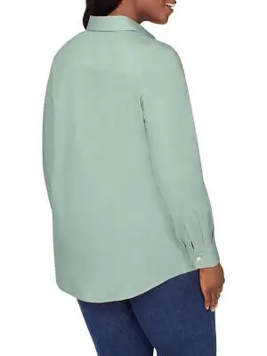 Foxcroft Foxcroft Plus Cici Non Iron Tunic Top Jade Gem