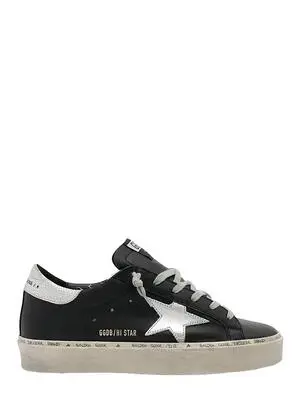 GOLDEN GOOSE Hi Star Leather Sneakers - Black