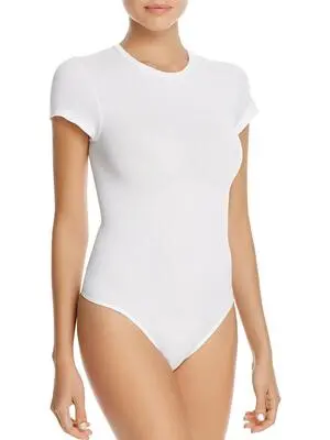 Yummie Seamlessly Shaped Crew Neck Bodysuit - White
