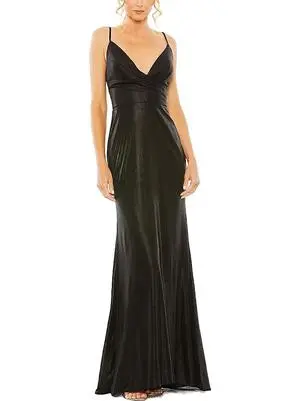 Mac Duggal Ieena Collection Metallic Gown - Black