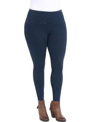 Lyssé Denim-look Leggings - Indigo