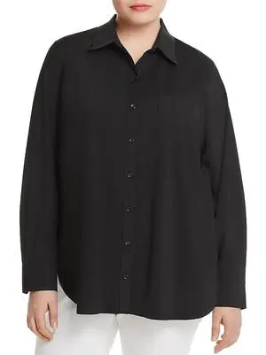 Lyssé Schiffer Pocketed Button-down Shirt - Black