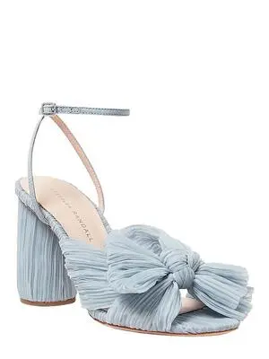 LOEFFLER RANDALL Camellia Bow High-Heel Sandals Blue/blue