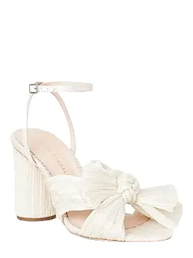 LOEFFLER RANDALL Camellia Bow High-Heel Sandals Shimmer