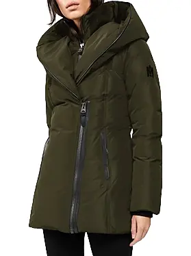 Mackage Mackage Adali Asymmetric Hooded Coat Army