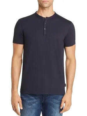 John Varvatos Star Usa Jersey Henley Navy