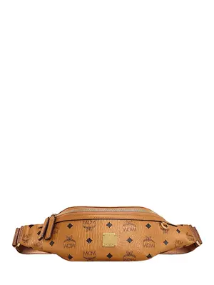 Mcm Fursten Visetos Small Belt Bag - Cognac