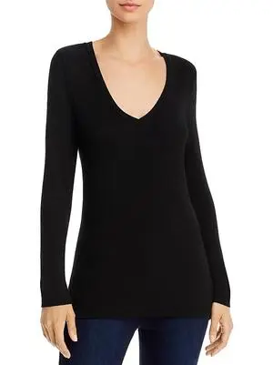Splendid Valley Long-sleeve V-neck Tee - Black