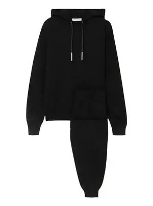 Olivia Von Halle Gia Berlin Silk And Cashmere-blend Hoodie Set - Black