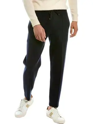 Brunello Cucinelli Cashmere-cotton Blend Drawstring Track Pants - Blue