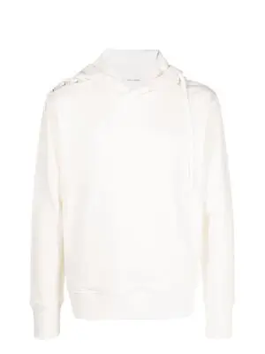 CRAIG GREEN Cotton Lace-up Detail Hoodie - White