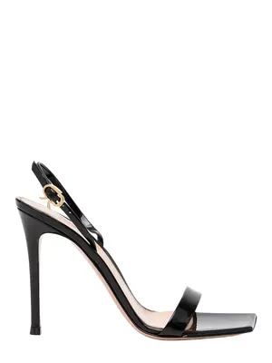 GIANVITO ROSSI Ribbon 105mm Stiletto Sandals - Black