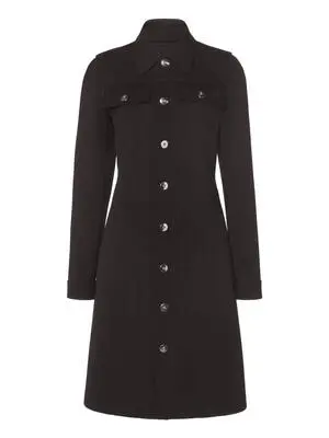 Bottega Veneta Double Calvary Wool Stretch Coat - Black