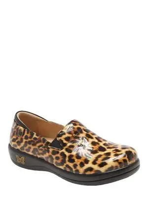 ALEGRIA Keli Clog Leopard Print Leather