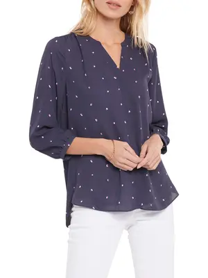 NYDJ NYDJ Pintuck Blouse Baxter Spots
