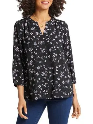 NYDJ NYDJ Pintuck Blouse Cascade Petals
