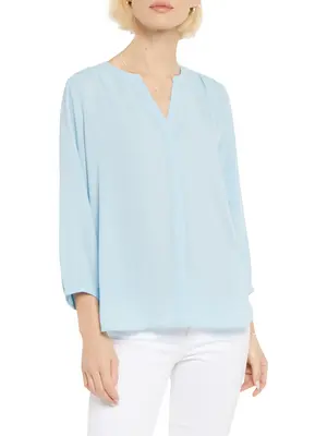 NYDJ NYDJ Pintuck Blouse Clear Sky