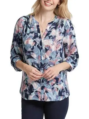 NYDJ NYDJ Pintuck Blouse Cloud Nine