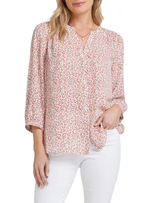 NYDJ NYDJ Pintuck Blouse Copper Cat