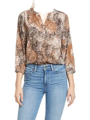 NYDJ NYDJ Pintuck Blouse Copperhead
