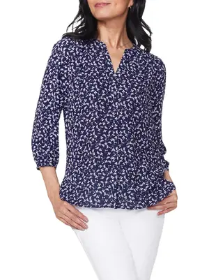 NYDJ NYDJ Pintuck Blouse Evening Ditsy