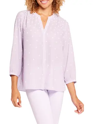 NYDJ NYDJ Pintuck Blouse Fanciful Dots