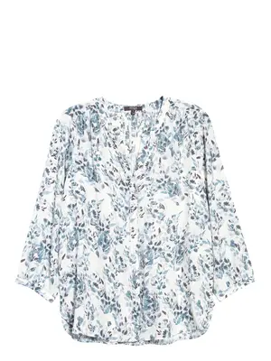 NYDJ NYDJ Pintuck Blouse Frosted Willow
