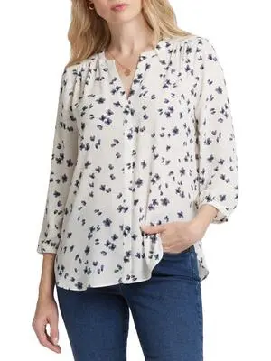 NYDJ NYDJ Pintuck Blouse Iris Buds