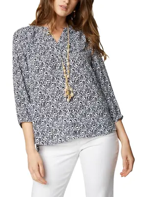 NYDJ NYDJ Pintuck Blouse Mangrove