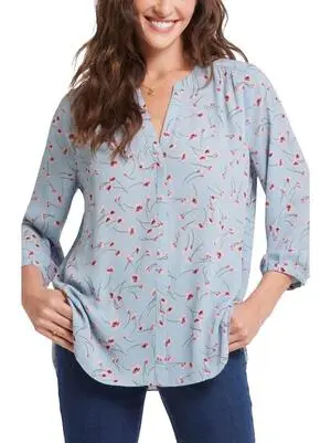 NYDJ NYDJ Pintuck Blouse Mountain Petals