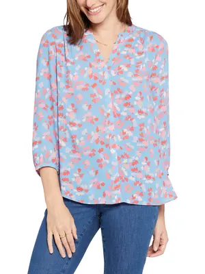 NYDJ NYDJ Pintuck Blouse Pacific Meadows
