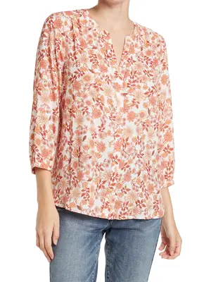 NYDJ NYDJ Pintuck Blouse Peacebloss