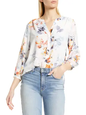 NYDJ NYDJ Pintuck Blouse Printemps